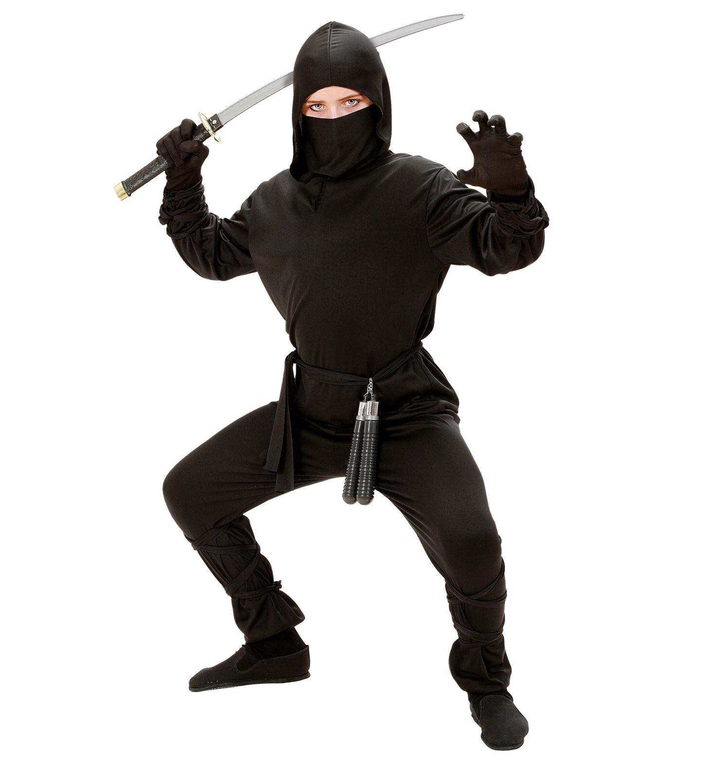 Ninja Kostüm Kinder:schwarz Fasnacht Onlineshop Schweiz / CH