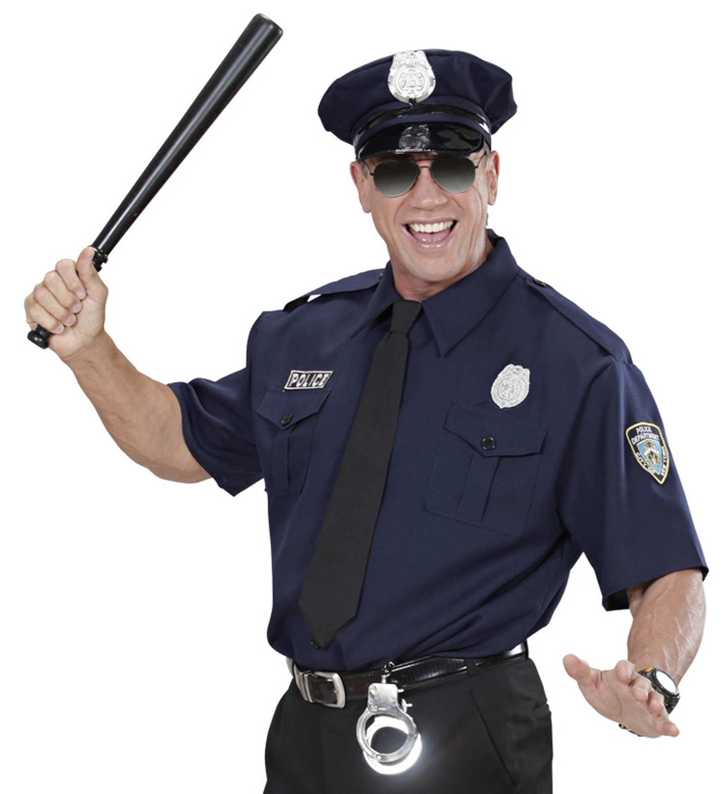 Kostüm Polizist: Police Hemd, Hut & Kravatte:blau Fasnacht Onlineshop ...