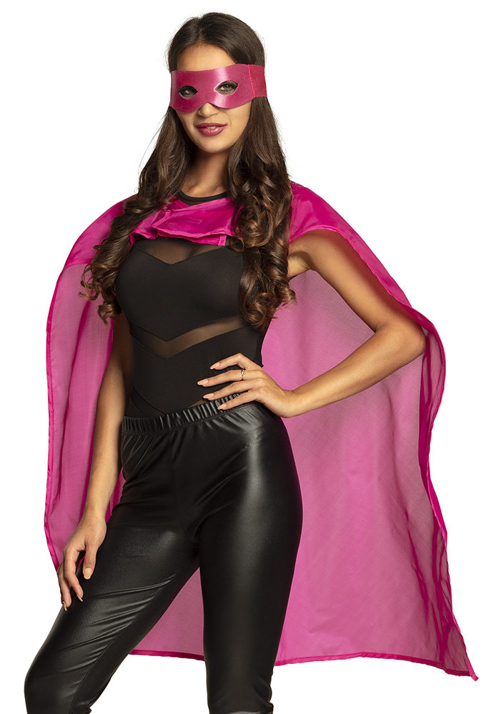 Kostüme/Umhang Superheld mit Augenmaske, unisex:90 cm, pink | CH ...