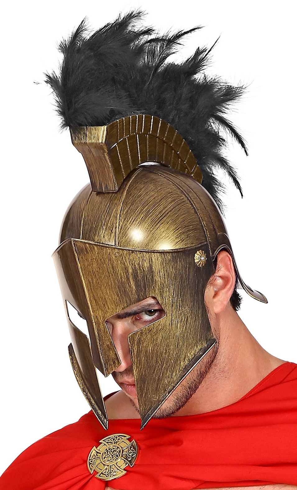 Gladiator helmet: with a movable visor:bronze | CH onlineshop buy at pekabo