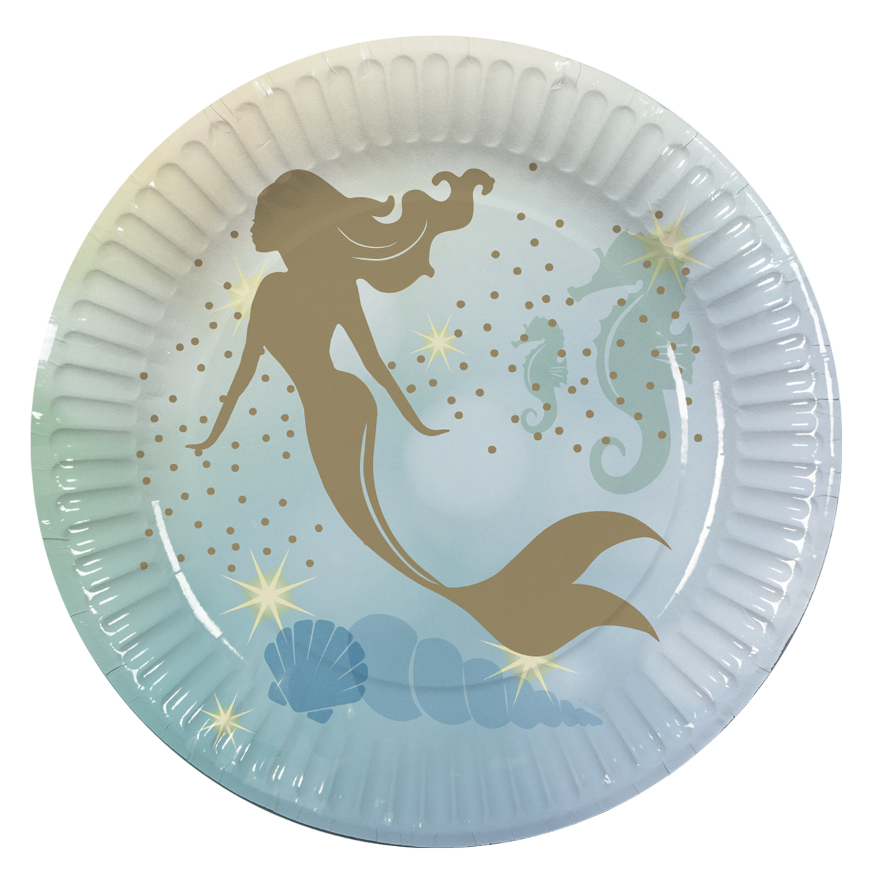 Childrens party mottos/Mermaid Paper plates:10 Item, 23 cm | CH ...