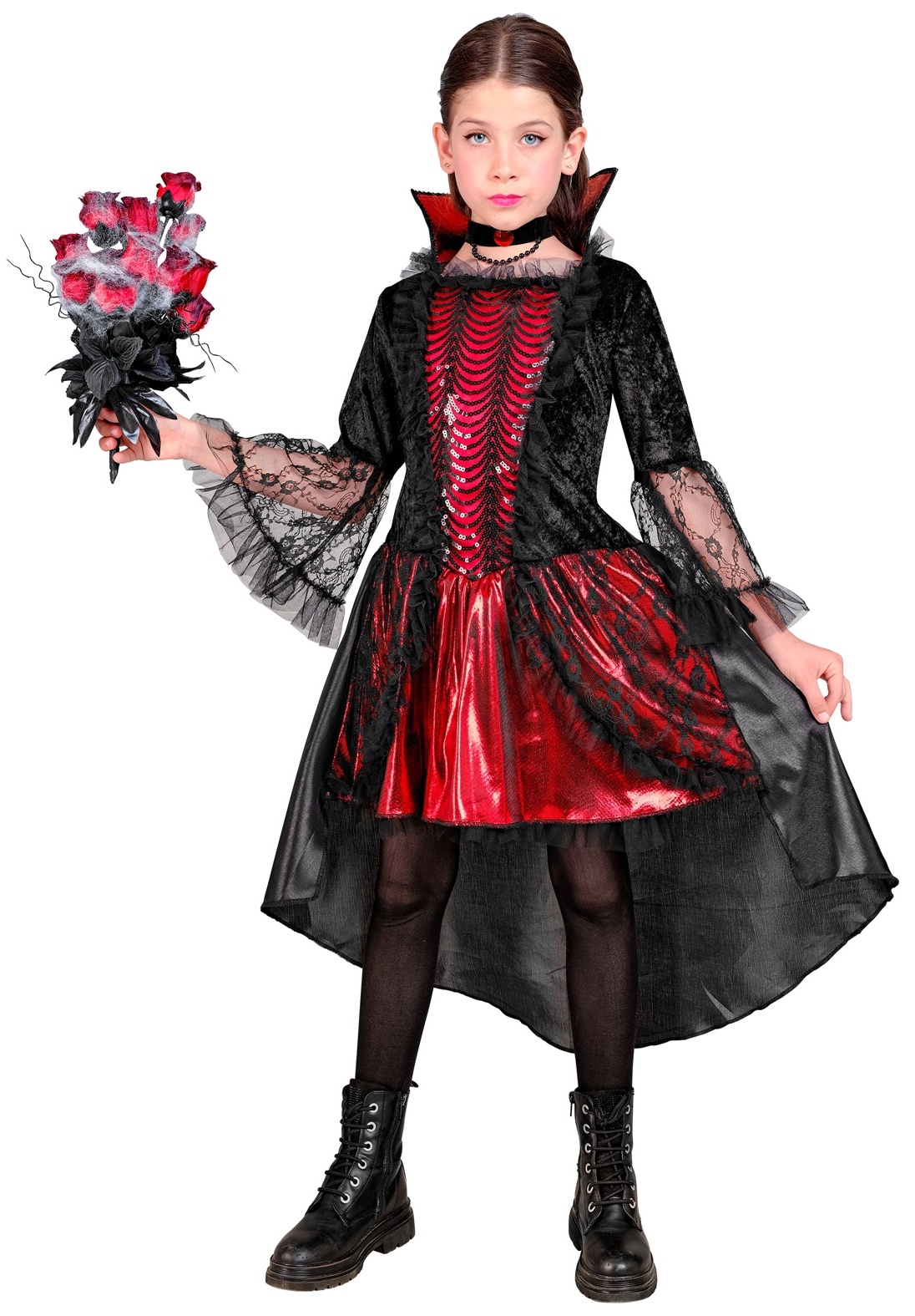 Kostüme/Vampirin Kleid mit Halskette:schwarz/rot | CH-Onlineshop kaufen ...