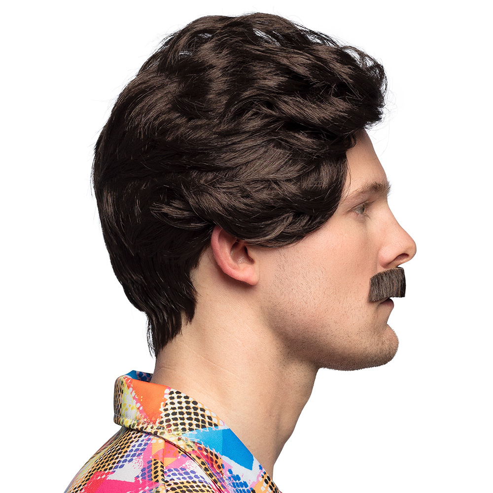 Wig Vance with Moustache:brown | CH onlineshop buy at pekabo