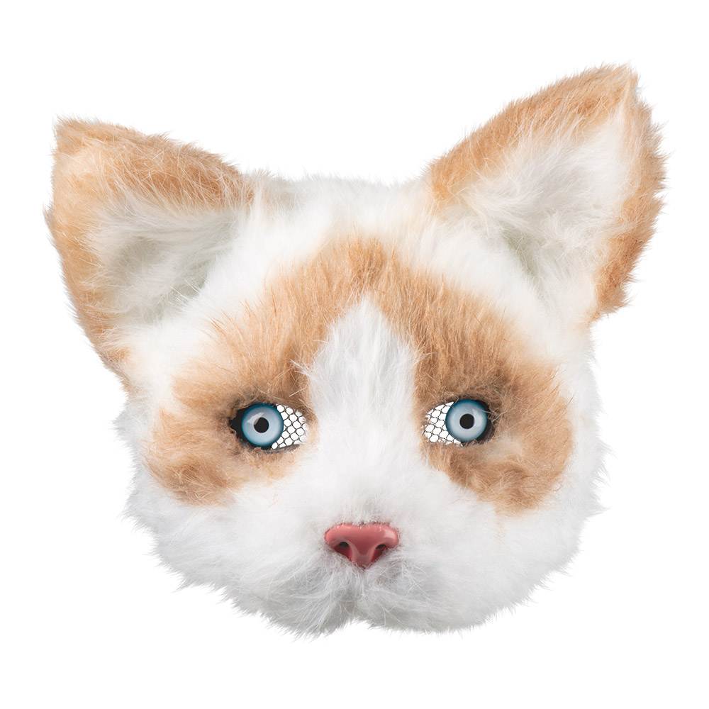 Masken /Katzen Plüsch Halbmaske:braun/weiss | CH-Onlineshop kaufen bei ...