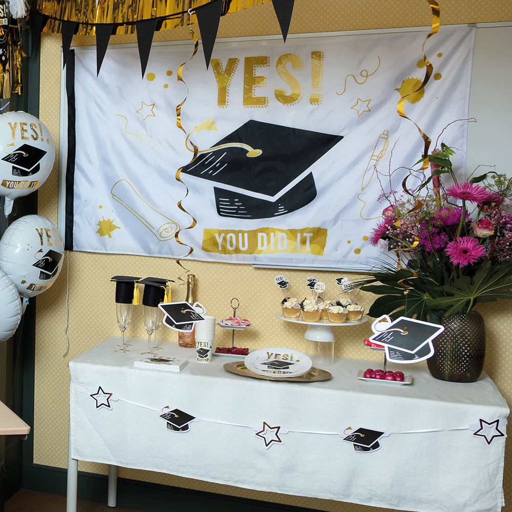 Motto party/Graduation Party plates 'YES YOU DID IT':8 Item, 23 cm | CH ...