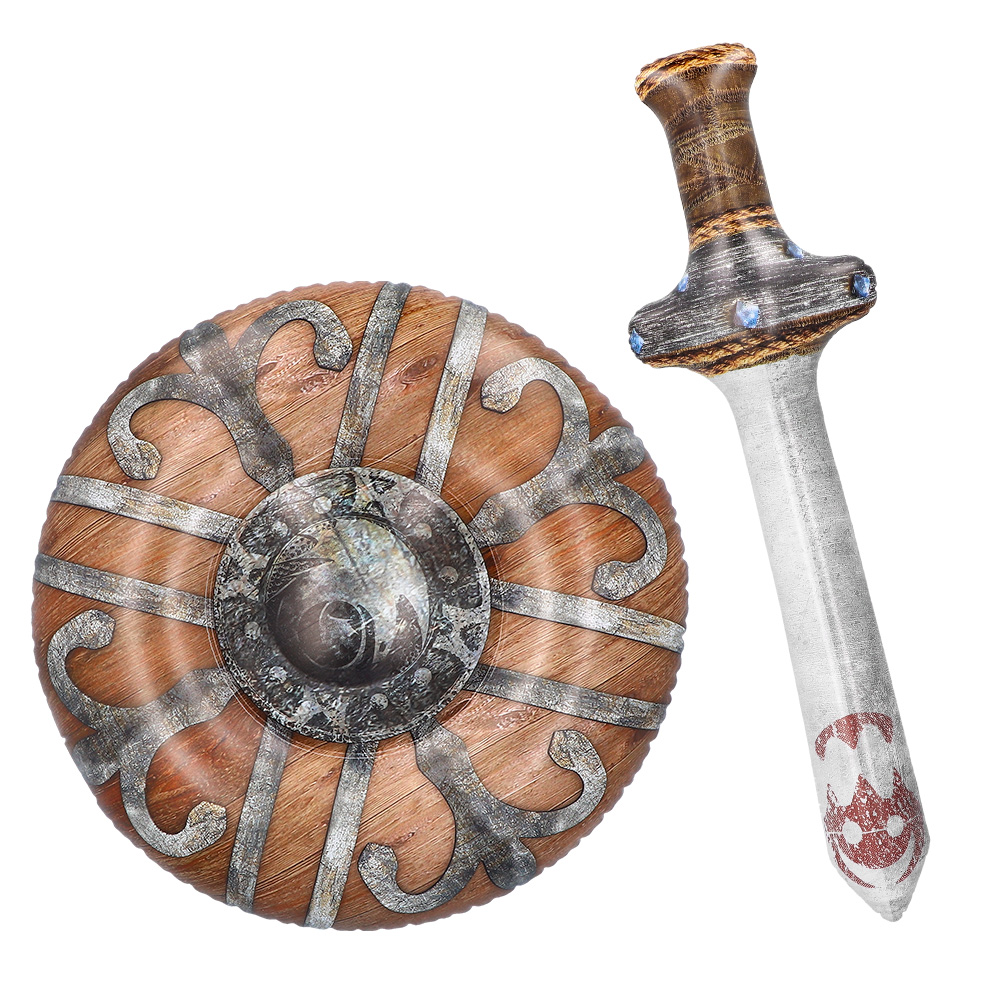 Inflatable sword with shield:58 cm / Ø 45 cm | CH onlineshop buy at pekabo